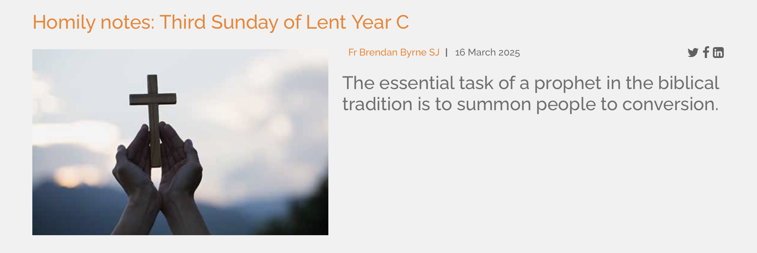 Fr BRENDAN BYRNE SJ – Notes for Homily 3rd Sunday of Lent Year C 2025 ...